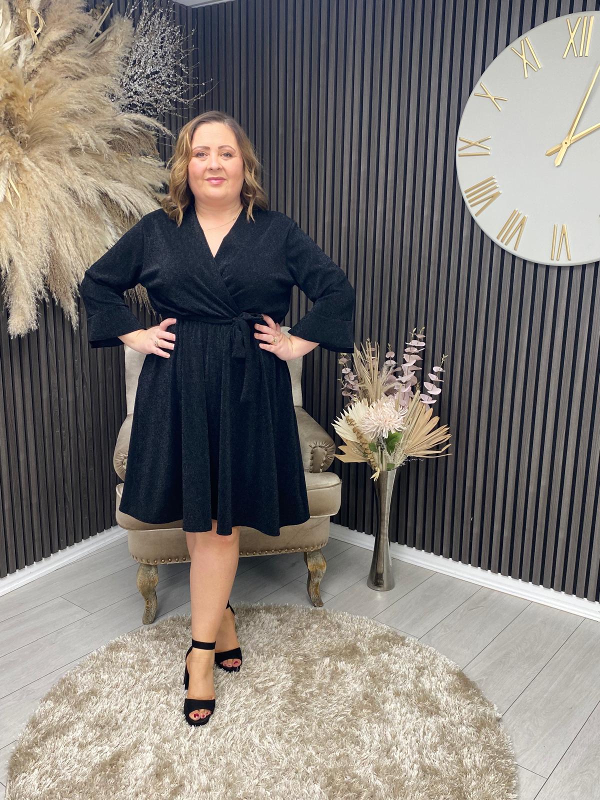 PAXTON DRESS - BLACK/SILVER – The Boutique